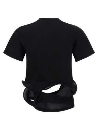 Junya Watanabe Sculptural Hem with Wire Structure T-shirt - Black