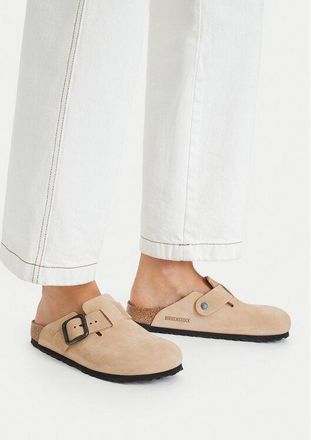 Birkenstock Pantoletten Boston Wire Buckle 1031573 Hellbeige