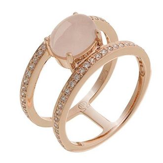 Orphelia Bague en Argent Sterling 925 en Or Rose - Taille S ZR-7122/RG/60