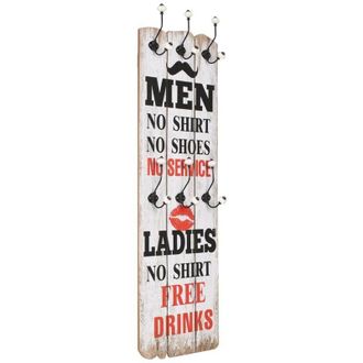 vidaXL Wandgarderobe mit 6 Haken 120 x 40 cm men ladies Vidaxl