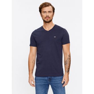 GANT T-Shirt Shield 2003186 Dunkelblau Slim Fit