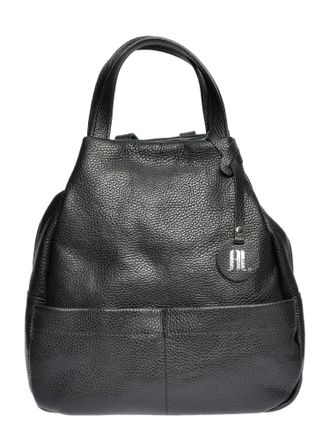 Anna Luchini Schwarz Rindsledertasche