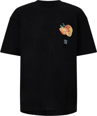 HUGO BOSS Hugo - T-Shirt f&uuml;r Herren, Rundhalsausschnitt, Regul&auml;r (Schwarz)