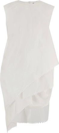 Jacquemus Femme, Blouses et Chemises, Blanc, Taille: 38 FR Robe en coton superpos&eacute;e