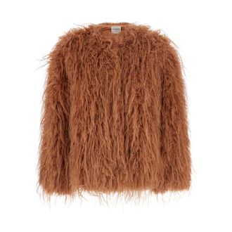 Forte_Forte Femme, Vestes, Brun, Taille: 40 FR Veste en Shearling Col Rond