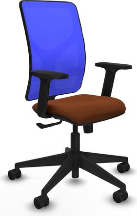 Piqueras y Crespo Moderner B&uuml;rostuhl mit 2D-Armlehnen, h&ouml;henverstellbare Lendenwirbelst&uuml;tze, ausgestattet mit 3 Positionen und Schneideschaum, mit Rollen von 65 mm, Nyl