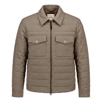 GANT Veste en flanelle isol&eacute;e - Homme - Vestes - Beige - Taille: XL
