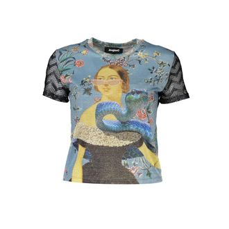 Desigual Azzurro Polyester Damen T-Shirt