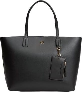 Tommy Hilfiger Sac cabas &agrave; poche zipp&eacute;e &agrave; logo m&eacute;tallique