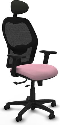 Piqueras y Crespo Rosa Schreibtischstuhl mit 2D-Armen, h&ouml;henverstellbarer Lendenwirbelst&uuml;tze und festem Kopfteil, ausgestattet mit Syncro/Traslack und Schneideschaum, S