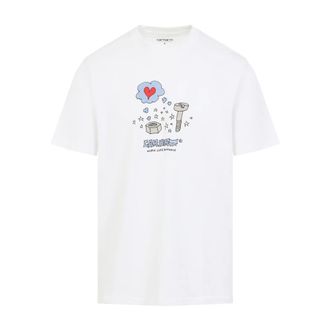 Carhartt Work in Progress Homme, Tops, Blanc, Taille: XL T-shirt Work Life Romance