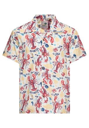 King Kerosin Herren Hawaiihemd Deep Sea