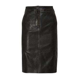 VSP Vsp, Femme, Jupes, Brun, Taille: 40 FR Jupe en cuir Mona