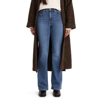 Levi's Damen 726 High Rise Flare Jeans, Medium Indigo Worn in, 24W / 32L