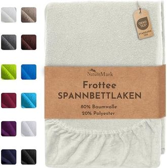 NatureMark Drap-housse en tissu éponge, natur / creme, 70x140 cm Kinder