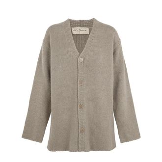 Cortana Baby Alpaka und Seide Graue Strickjacke - - Knitwear - Herren - Grau - M