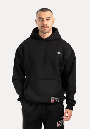 Smilodox Hoodie Rayk, Kapuzenpullover mit Logo und Backprint, K&auml;ngurutasche Pulli B&uuml;ndchen weicher Stoff sportlicher Sweater Alltag Streetstyle