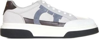 Ferragamo Homme, Chaussures, Blanc, Taille: 40 1/2 EU Baskets