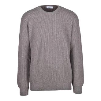 Gran Sasso Homme, Pulls, Brun, Taille: 2XL Pull C&ocirc;tel&eacute; en M&eacute;lange Laine Cachemire