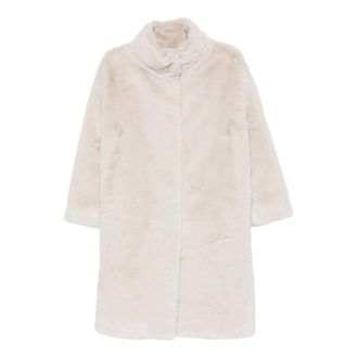 Herno Beaver-Effekt Webpelzmantel - - Coats - Damen - Beige - L