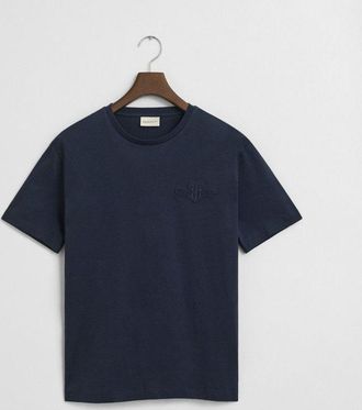 GANT T-Shirt REG TONAL SHIELD SS T-SHIRT Stickerei, Rundhals, regular fit