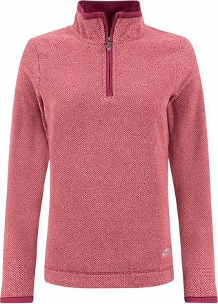 Weird Fish Sarah Fleece-Oberteil f&uuml;r Damen, mit kurzem Rei&szlig;verschluss, Strukturiert (Granatrot)