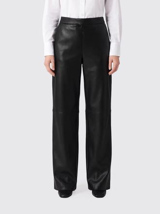 Max Mara S Max Mara Weit geschnittene Hose aus glattem Kunstleder
