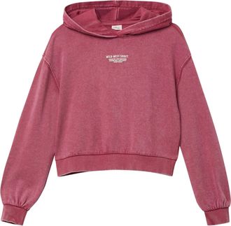s.Oliver Kurzes Oversize-Sweatshirt mit Garment Dye und Rückenprint