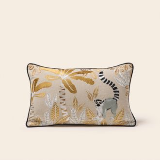 Madura Housse De Coussin Madagascar Naturel et ocre - MULTICOLORE