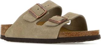 Birkenstock Suede Slippers - Beige