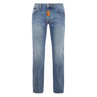 Philipp Plein Homme, Jeans, Bleu, Taille: W34 Jean Droit Supreme Fit Basic