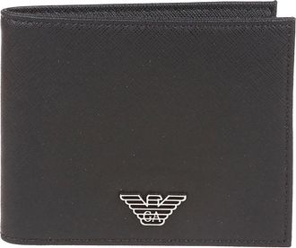 Emporio Armani Homme, Accessoires, Noir, Taille: ONE Size Logo Plaque Wallet