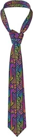 Generic Cravate Pour Homme N&eacute;on G&eacute;om&eacute;trique Moderne Lumineux Et Color&eacute; Formelle Necktie Fine Cravates Homme Pour L&Eacute;cole Accessoires Affaires