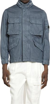 C.P. Company C.p. Company, Homme, Vestes, Bleu, Taille: XL 50 Fili Wax Field Jacket