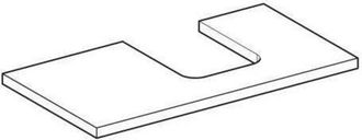 Keramag Geberit ONE Waschtischplatte, Ausschnitt rechts, f&uuml;r