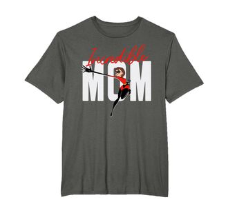 Pixar Unisex Erwachsene T-Shirt - The Incredibles - Schwarz - Langarm - Klassische Passform - Cartoon-Muster - Elastigirl - Incredible Mom - S