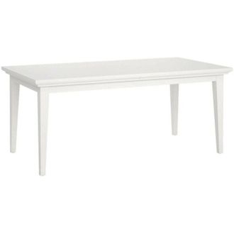 Dmora Dmora - Ausziehbarer Tisch Morgane, K&uuml;chenkonsole, Esstisch mit Verl&auml;ngerung, Ausziehbares K&uuml;chenregal, 180x95 h76 cm, Wei&szlig;