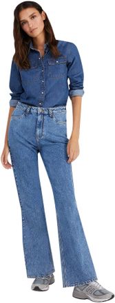 Springfield Damen Modern Jeans, Blau (Azul Medio) 2, 32