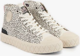 Palladium Baskets montantes &agrave; pois en coton m&eacute;lang&eacute;