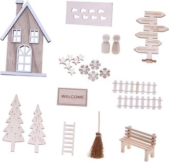 SOLUSTRE Miniatur Zubehör Für Weihnachtsszenen-layouts Mini-weihnachtsschmuck Miniatur-dekor Mini-Figuren Mit Weihnachtsmotiven