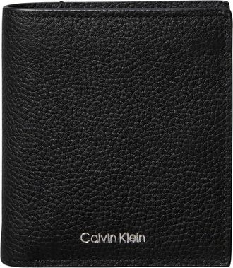 Calvin Klein Herren Foil Emboss Slim Trifold W/Card Lv04D1063G Geldb&ouml;rsen, Black (Black)
