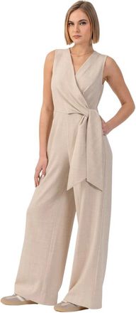 Kocca Femme, Combinaisons et Ensembles, Beige, Taille: 44 FR Combinaison Pantalon Chic Crois&eacute;e