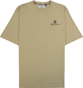 Aquascutum Active T-shirt Mit Kleinem Logo, Beige