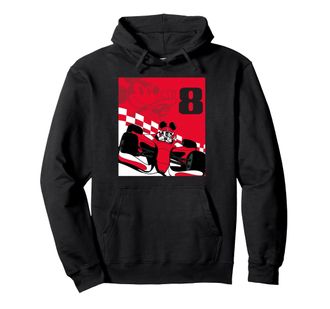 Disney Racing 8th Birthday 8 Years Old Mickey Mouse Race Car Pullover Hoodie