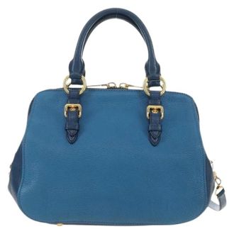 Miu Miu Pre-owned Leder Handtasche - - Pre-owned - Damen - Blau - ONE SIZE