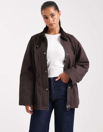 Asos Veste cintr&eacute;e &agrave; la taille - Prune-Violet