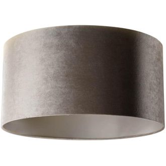 QAZQA Cilinder velours - Abatjour - &oslash; 50 cm - Taupe - Classique/Antique - - Qazqa