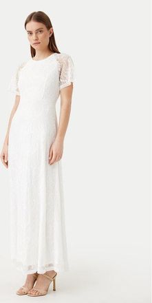 Vila Abendkleid Femma 14100349 Wei&szlig; Regular Fit