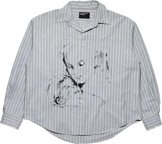 Enfants Riches Deprimes Homme, Chemises, Gris, Taille: XL Chemise &agrave; rayures verticales