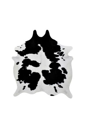 Linea Natura Rinderfell, Schwarz, Wei&szlig;, Fell, Echtleder, Rindleder, Tierform, f&uuml;r Fu&szlig;bodenheizung geeignet, Teppiche & B&ouml;den, Teppiche, Fellteppiche
